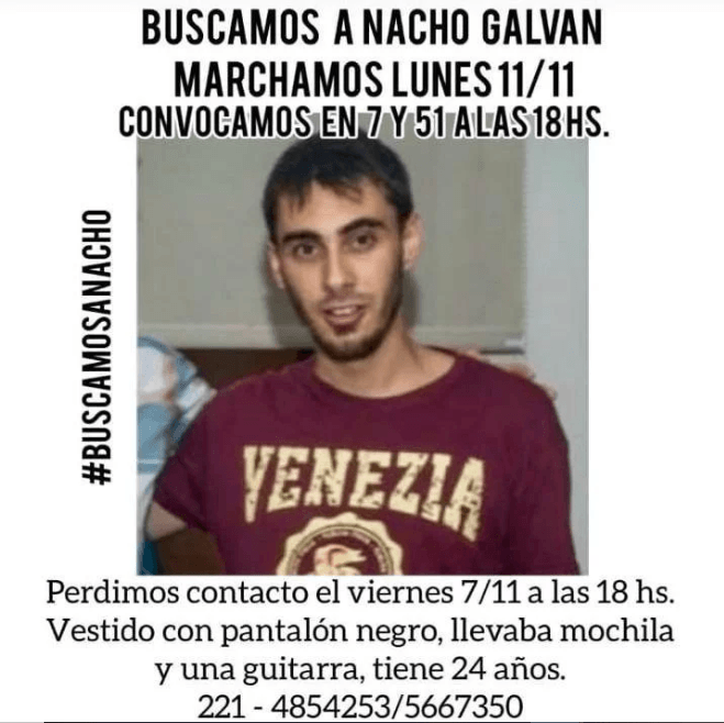 Marchan en La Plata para pedir por la aparición de Ignacio Galván ...